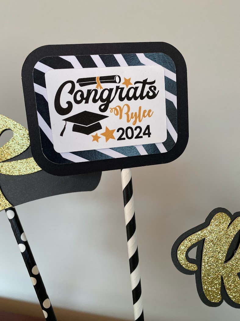 Class of 2024 Graduation Centerpiece Sticks, Graduation Decoration ...