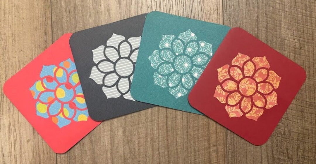 Mandala Notecard SVG Cut File, Greeting Card and Envelope. Digital ...