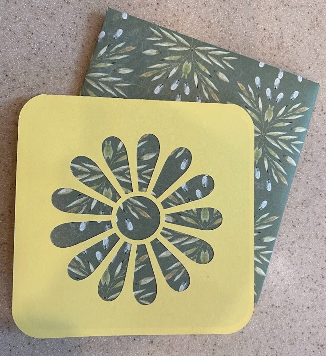 Flower Notecard SVG Cut File, Greeting Card With Envelope Included ...