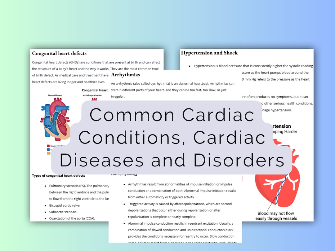 Common Cardiac Conditions, Cardiac Diseases and Disorders | Cardiology ...