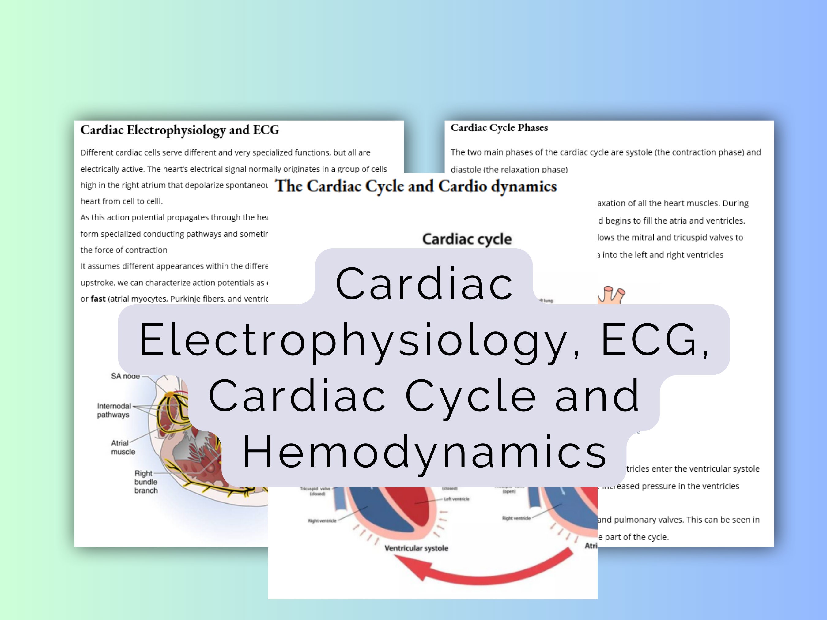 Cardiac Cycle Ecg