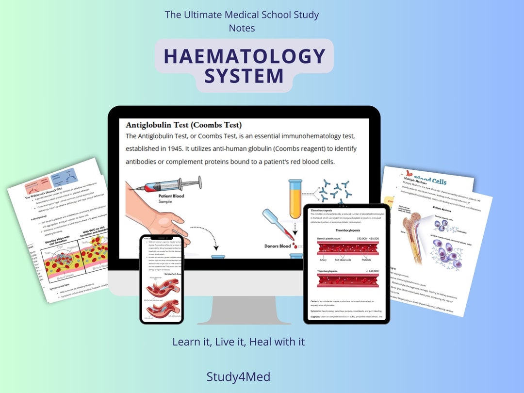 Hematologic/hematopoietic System Study Bundle |medical School Bundle ...