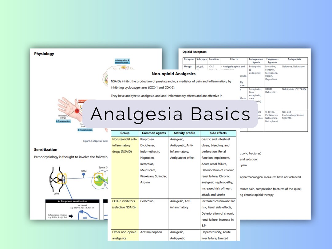 Analgesia Basics | Essential Quick-review for Nursing, Medical, and ...