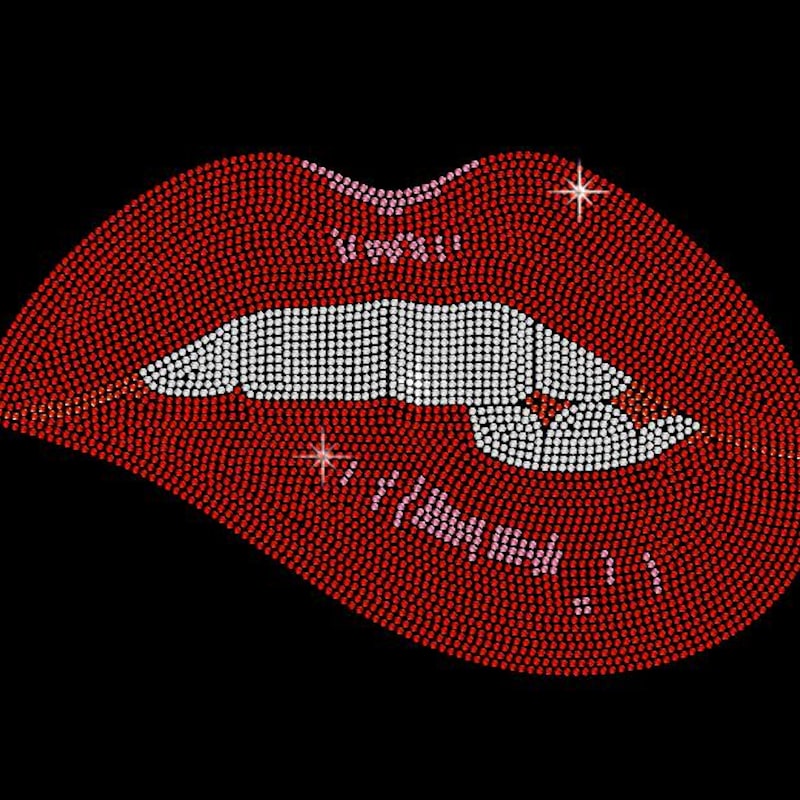 Rhinestone Lips - Etsy
