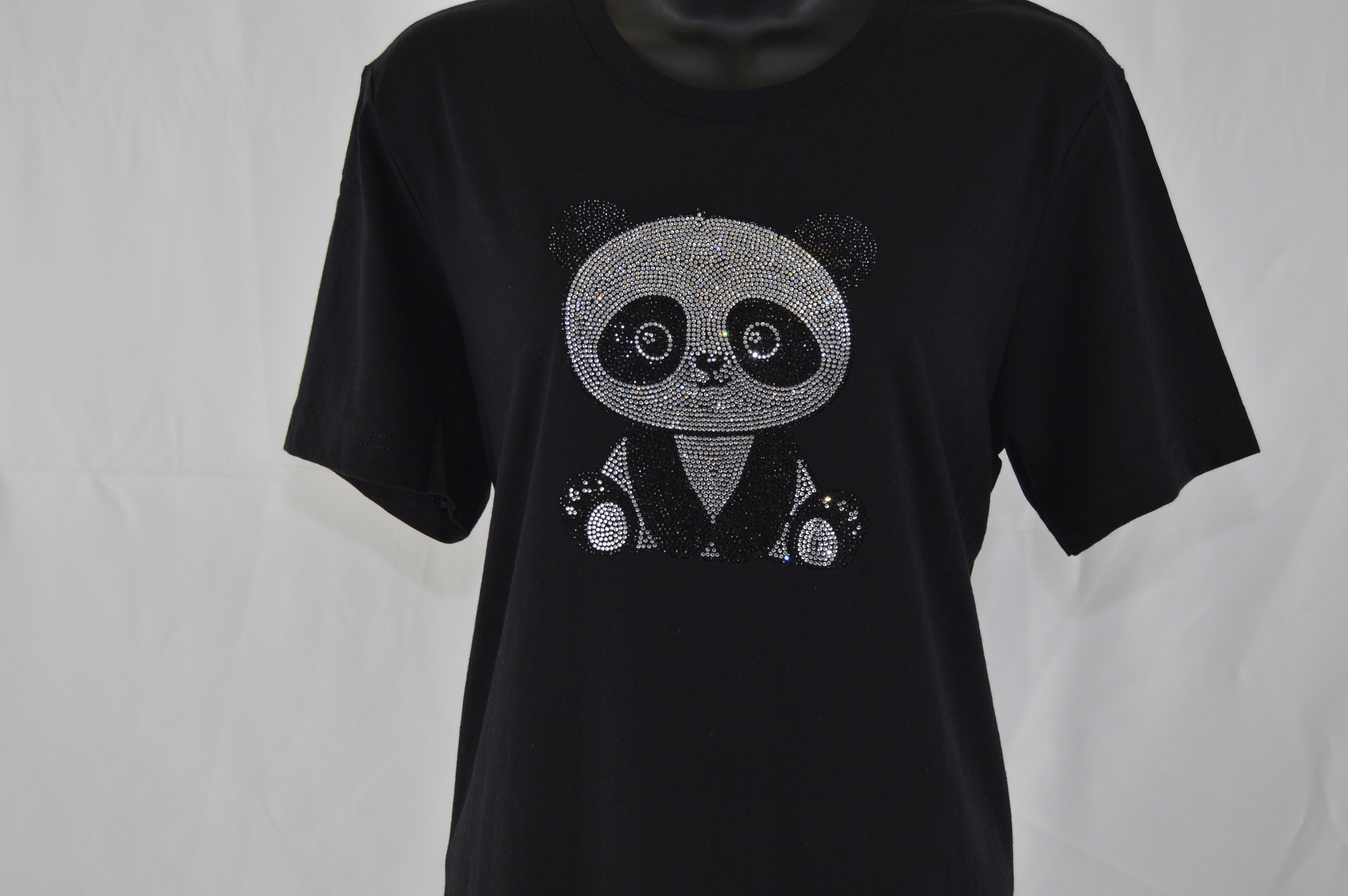 Panda Rhinestone Shirt Panda Lover Bling Sweatshirt - Etsy