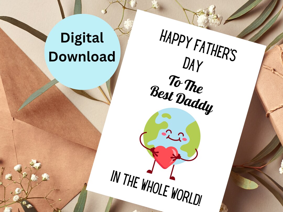 Best Dad Greeting Card, Father's Day Card, Greeting Cards, Greeting ...