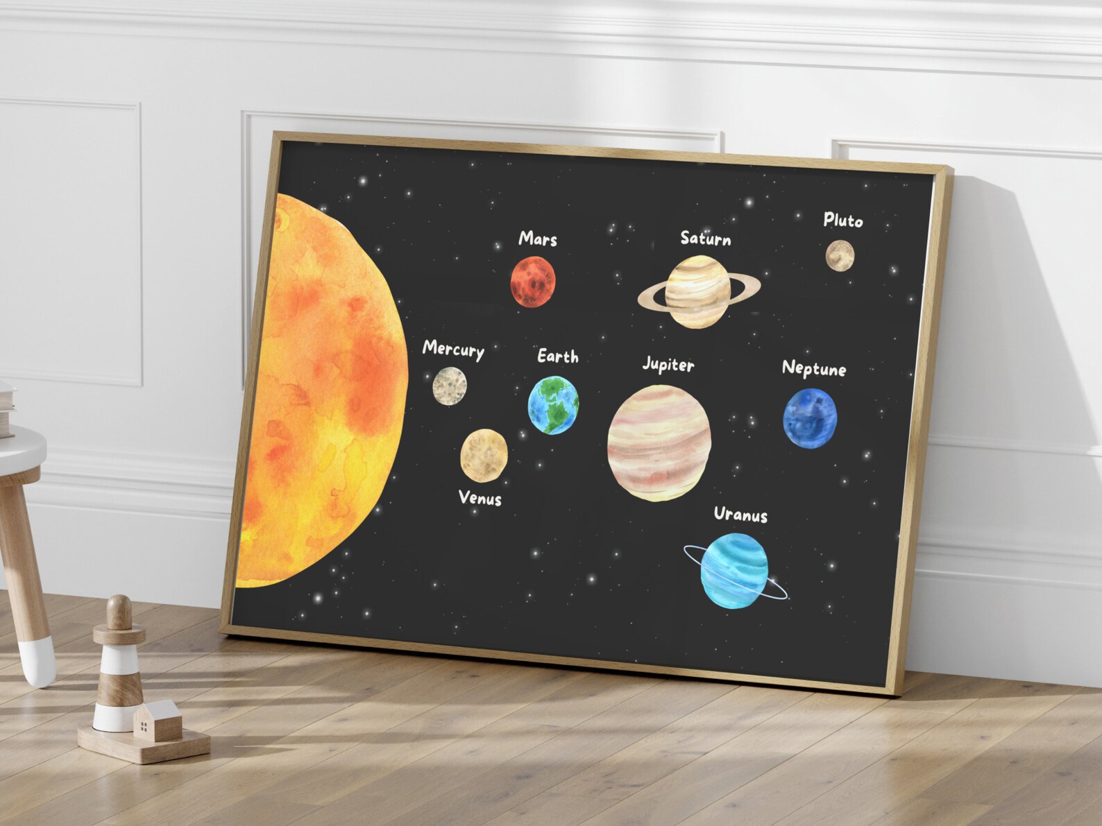 Solar System Printable, Outer Space Poster, Classroom Poster, Playroom ...