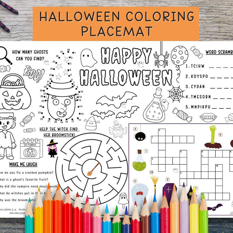 Halloween Placemat - Etsy