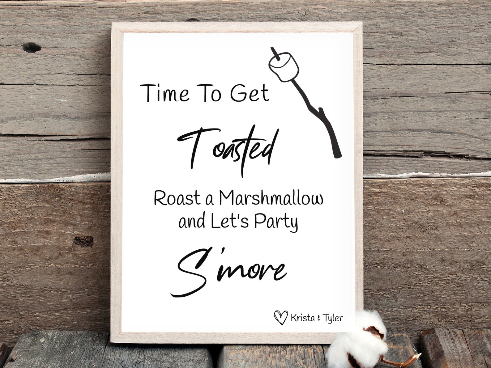 Printable Smore Sign, Party S'more, S'more Wedding Sign, Fall Wedding ...