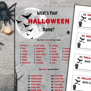 Halloween Name Game, Halloween Party Game, Halloween Decor, Halloween ...