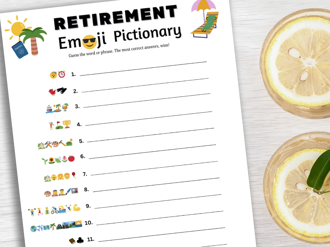 Retirement Party Games, Emoji Pictionary, Retirement Party Games ...