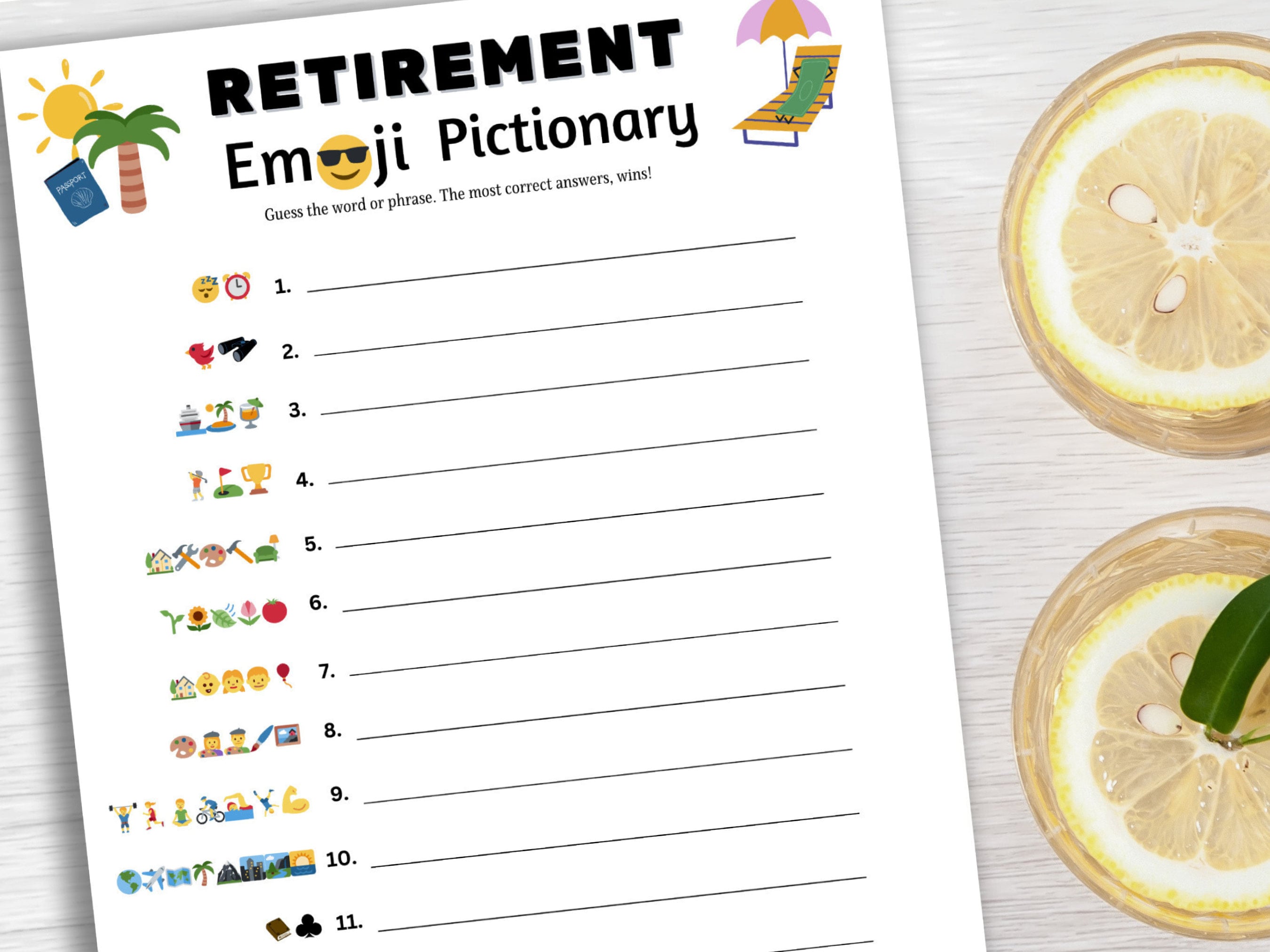 Retirement Party Games, Emoji Pictionary, Retirement Party Games ...