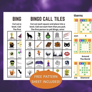 Halloween Bingo Game: 40 Printable Cards, Kids Classroom Activity (PDF ...
