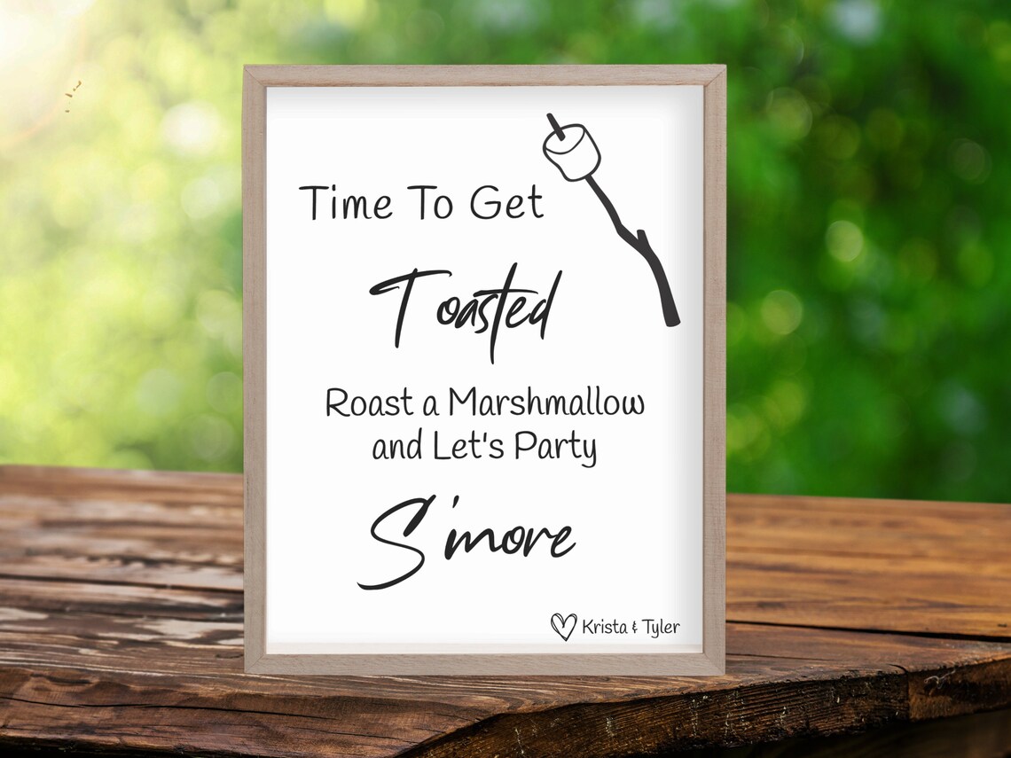 Printable Smore Sign, Party S'more, S'more Wedding Sign, Fall Wedding ...