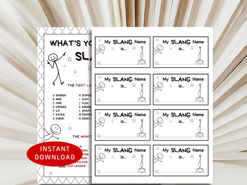 TWEEN Slang Birthday Game Tween Birthday Party Funny Teenager Birthday ...
