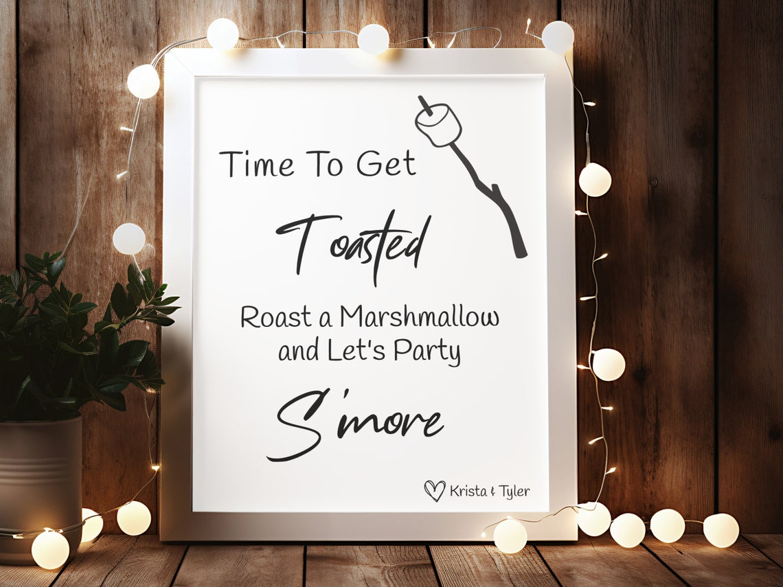 Printable Smore Sign, Party S'more, S'more Wedding Sign, Fall Wedding ...