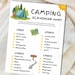 Camping Scavenger Hunt Game, Treasure Hunt Camping Activities for Kids ...