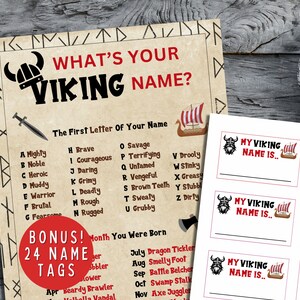 Viking Name Game, Norse God, Kids Games, Adult Party Game, Funny Games ...