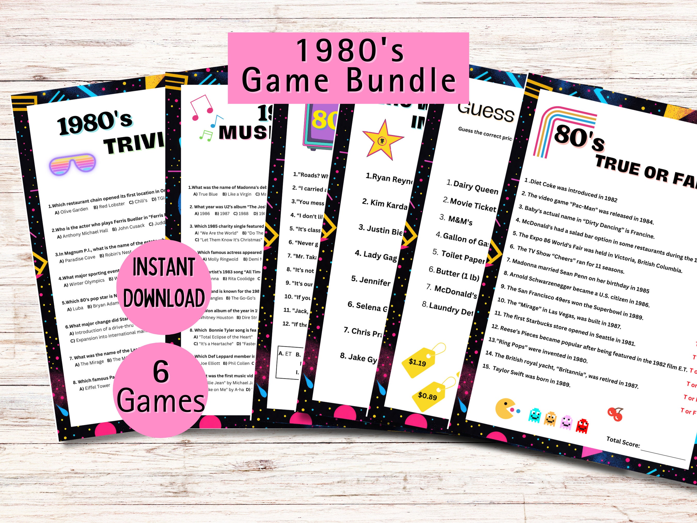 80s Games, 1980s Party Games for Kids & Adults, 80s Party Games, 80s ...