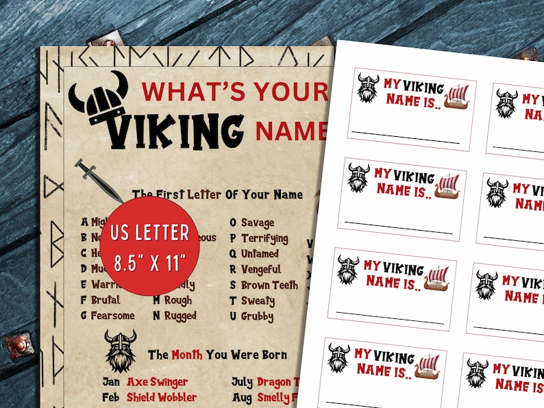 Viking Name Game, Norse God, Kids Games, Adult Party Game, Funny Games ...