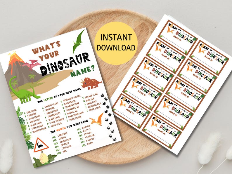 Dinosaur Birthday Game, Dinosaur Birthday Party, Dinosaur Party Decor ...