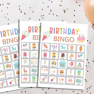 Birthday Bingo Game, Summer Birthday Game, Printable Game, Girls ...
