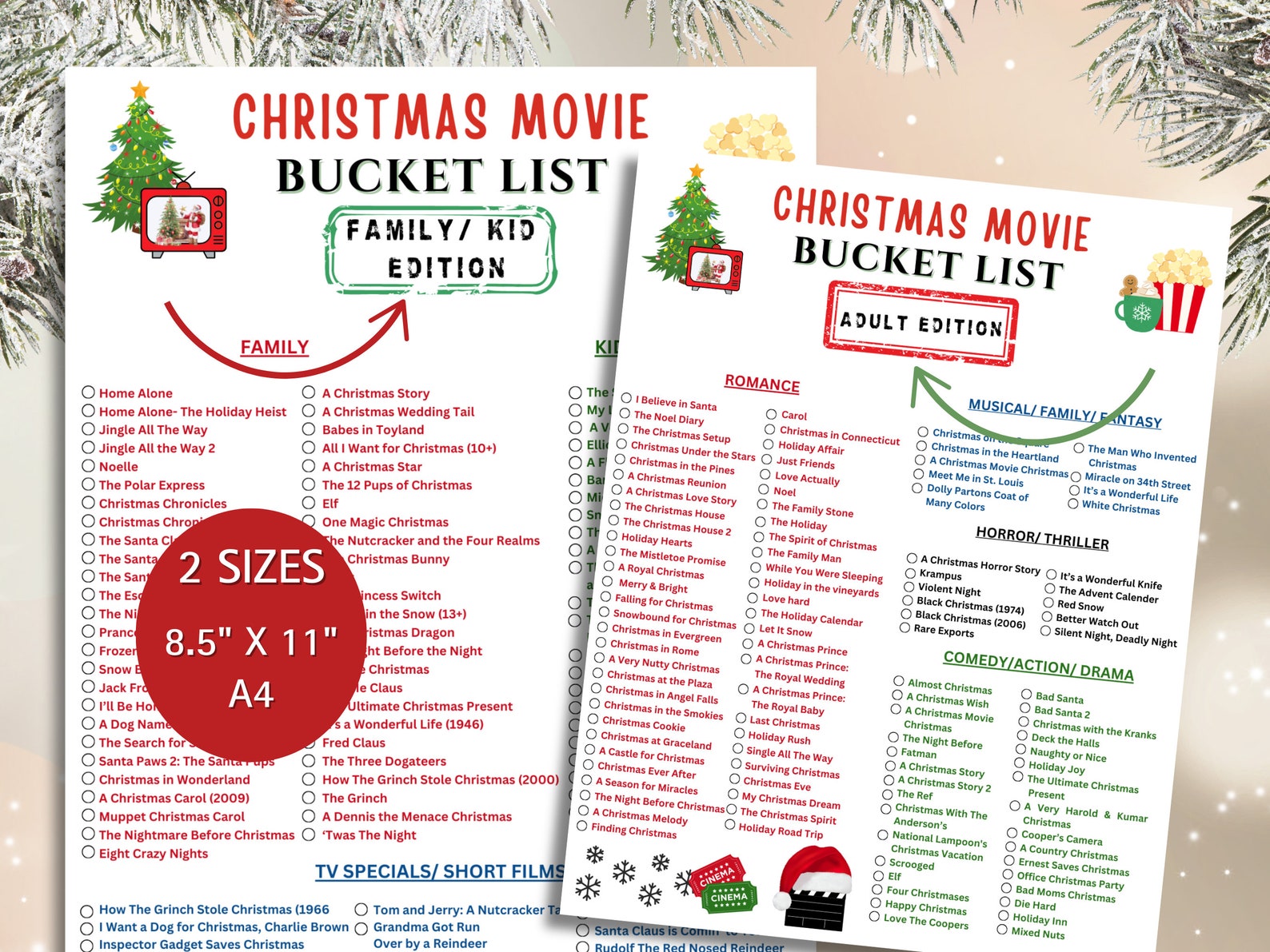 Family Christmas Movie Bucket List, Adult Christmas Movies, Xmas Movie ...