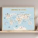 World Map Wall Print, Kids Wall Art, Classroom Print, Educational Kids ...