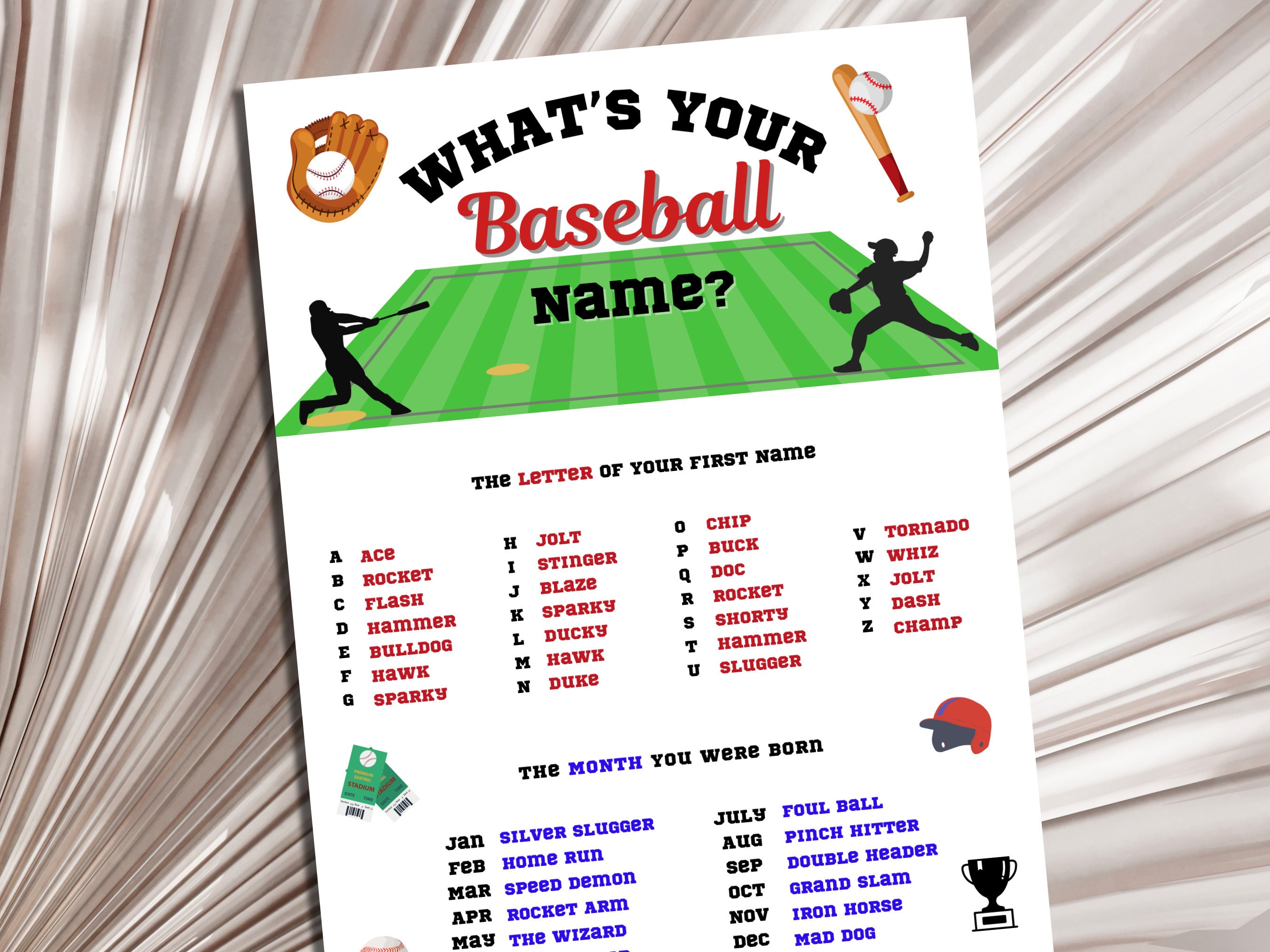 Baseball Name Game, Baseball Team Party, Games Printable, Sport Games ...