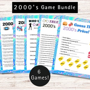 2000s Games Bundle, 2000s Party Games, 2000s Trivia Games, Y2K, Games ...