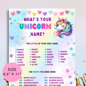 Unicorn Birthday Game, Unicorn Birthday Party, Printable Girls Birthday ...