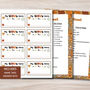 1970s Trivia Game Bundle: Retro Party Games (printable PDF Download) - Etsy