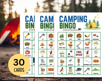 Camping Bingo Game: Printable Summer Activity for Kids (PDF Download ...