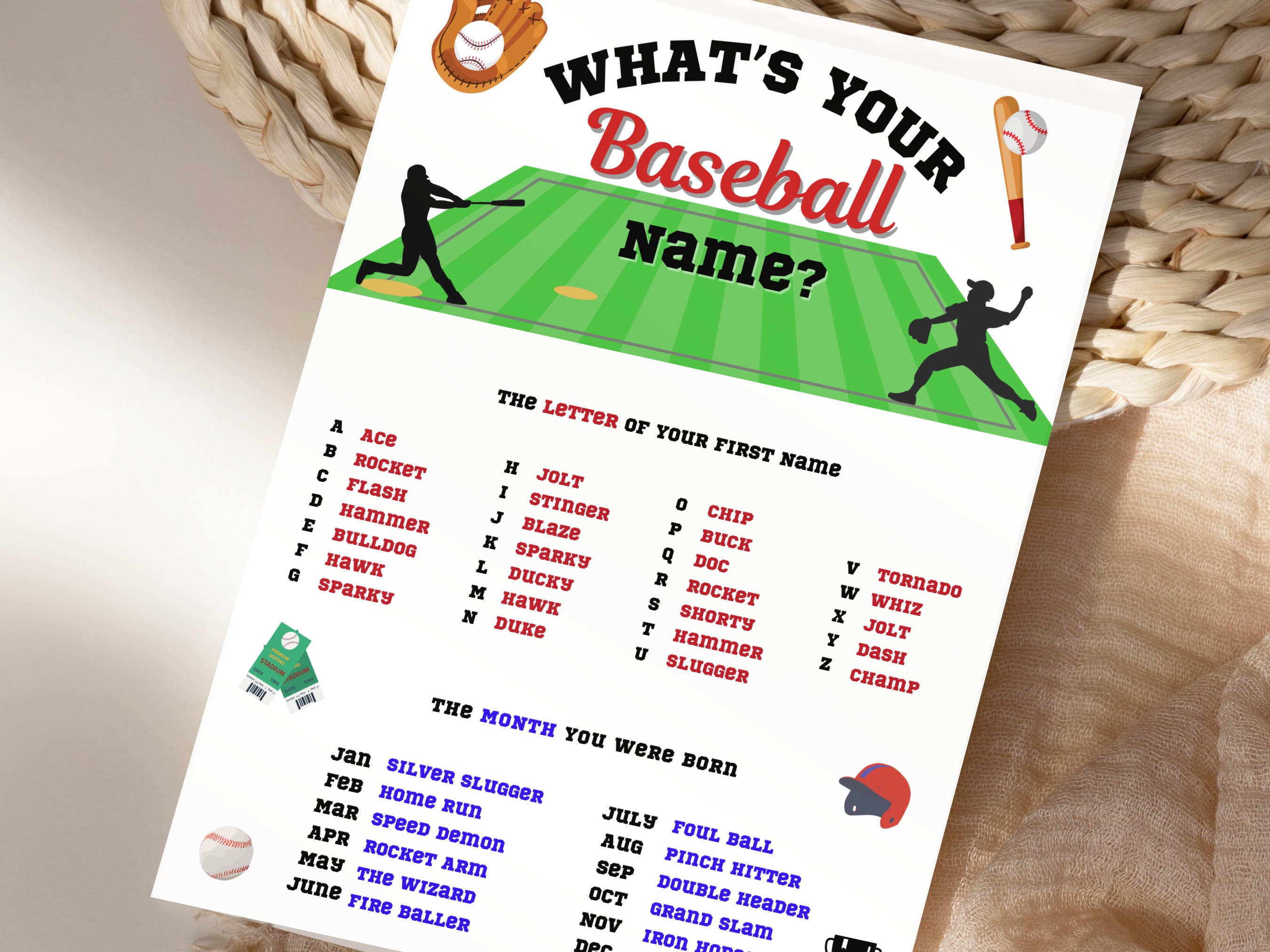 Baseball Name Game, Baseball Team Party, Games Printable, Sport Games ...