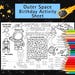 Space Birthday Coloring Placemat Activity: Printable Game (PDF Download ...