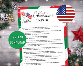 Holiday Trivia Games, Christmas Trivia, Christmas Printable Game ...