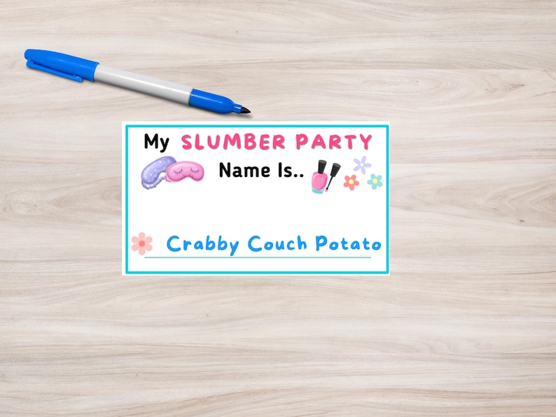 Slumber Party Games: Sleepover Birthday Activity (PDF Downloadable Set ...