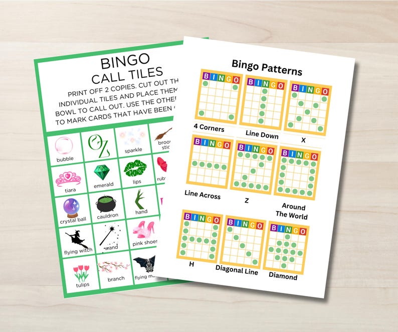Wicked Birthday Bingo, Baby Shower Bingo, Girls Wicked Birthday Games ...