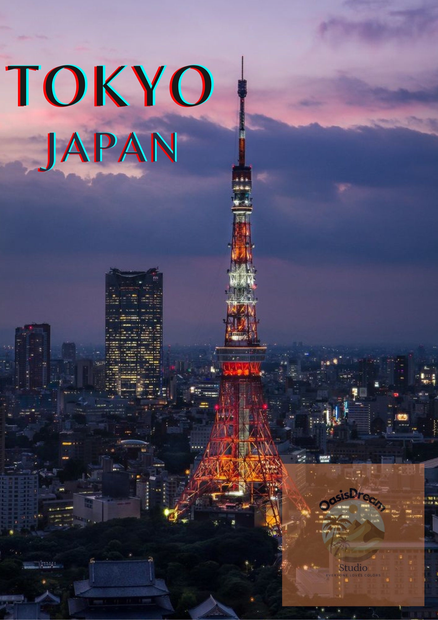 Retro Tokyo Printable Poster A3 Wall Art - Etsy