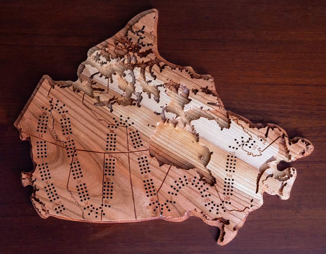 Canada Cribbage Board - Etsy