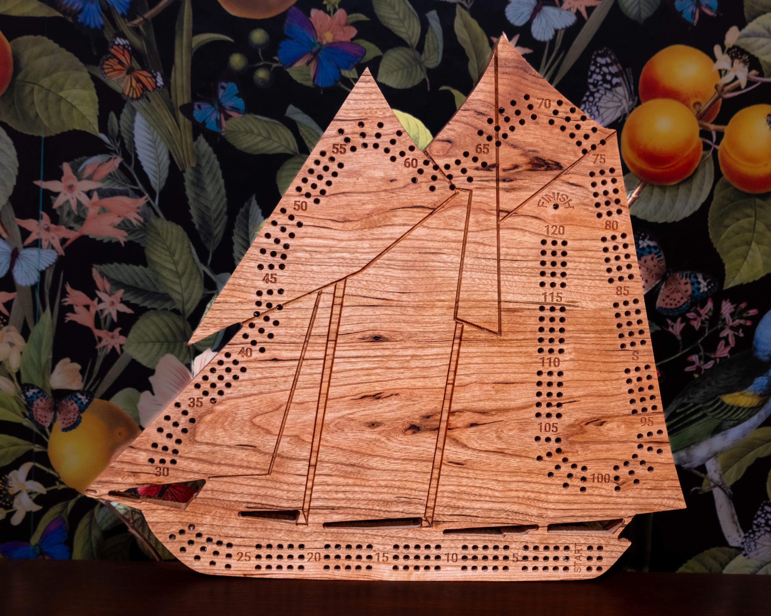 Schooner Ship Cribbage Board - Etsy
