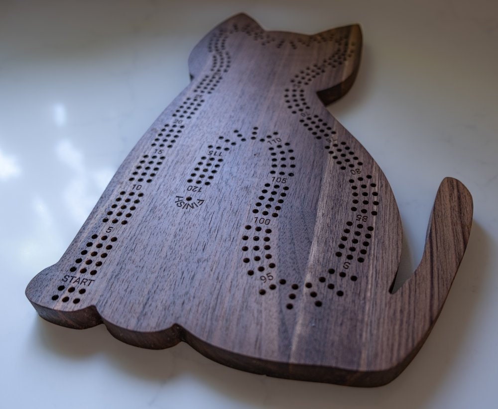Cat Cribbage Board - Etsy