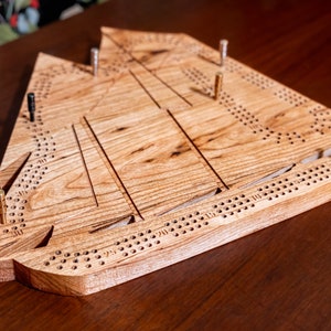 Schooner Ship Cribbage Board - Etsy