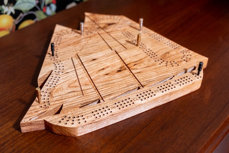 Schooner Ship Cribbage Board - Etsy