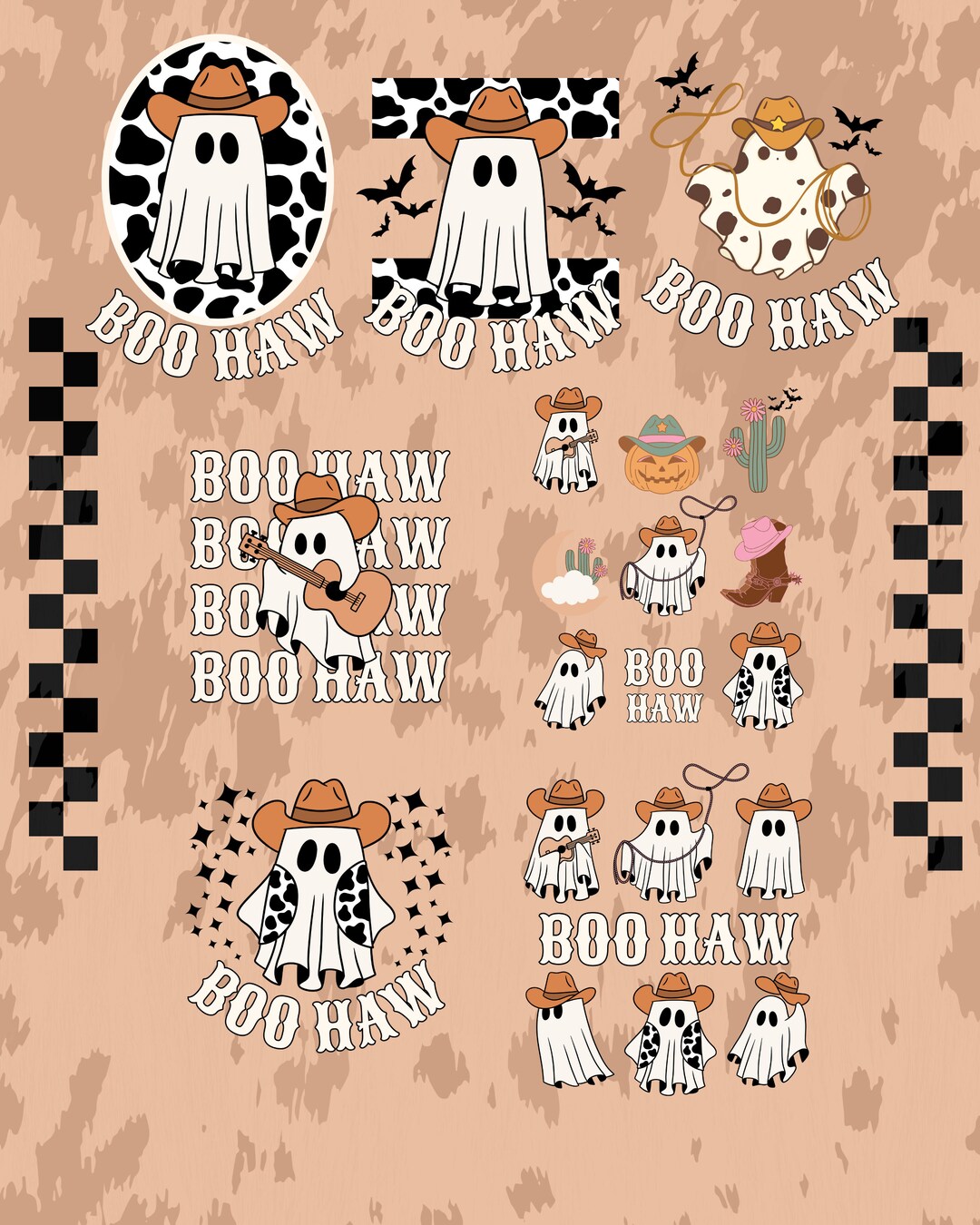 Boo Haw PNG Digital Art, Halloween Ghost Clipart, Instant Download ...