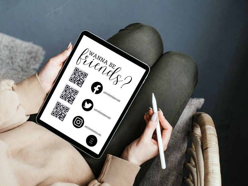 Custom Scan Code, Digital Download QR Code Bundle, Small Business ...