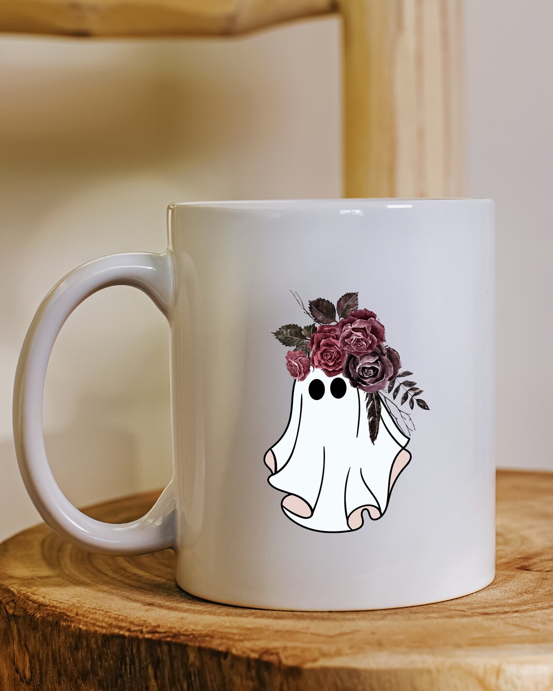 Flower Ghost PNG and JPG Bundle, Cute Ghost Clipart, Floral Ghost ...