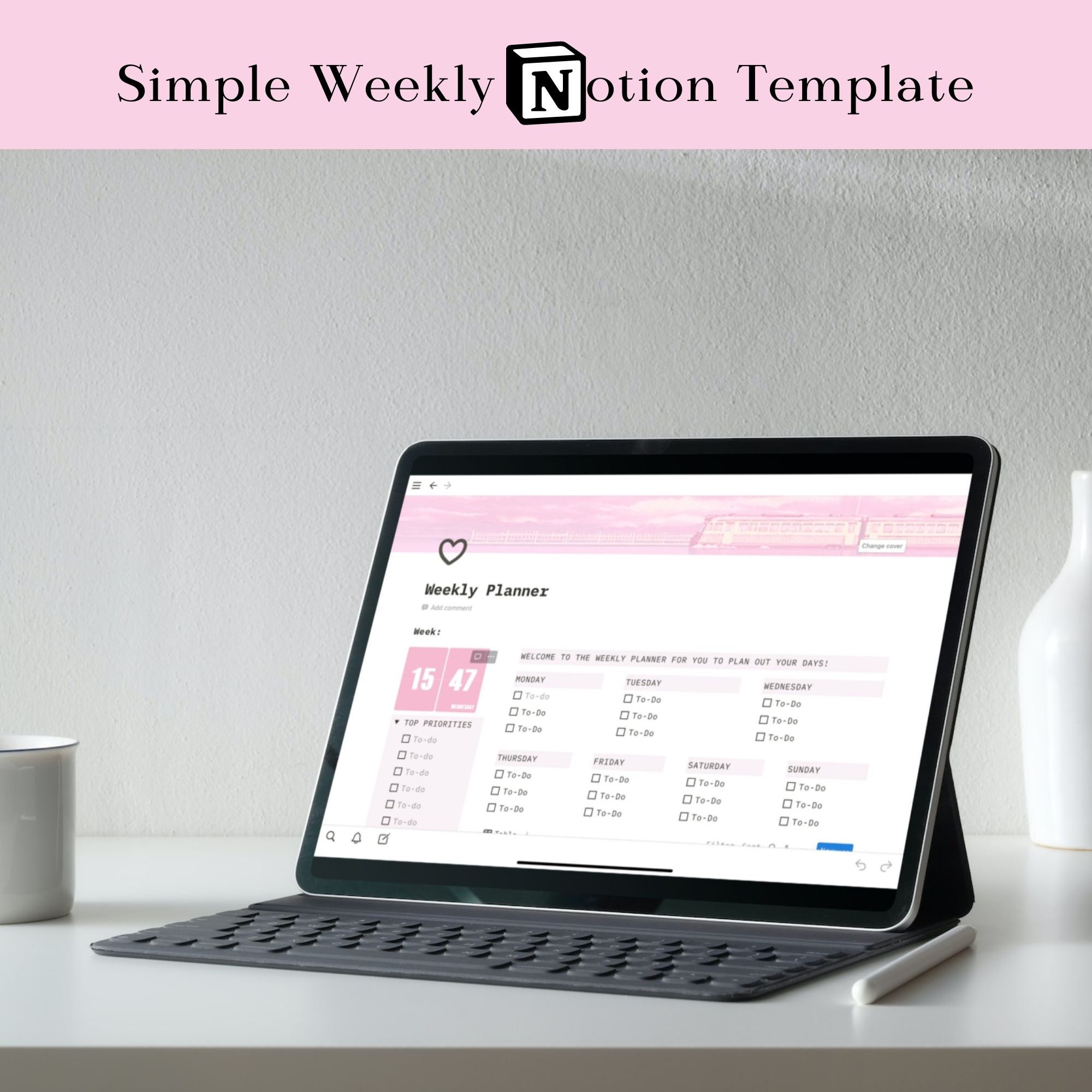 Notion Weekly Planner Template Notion Template Notion - Etsy