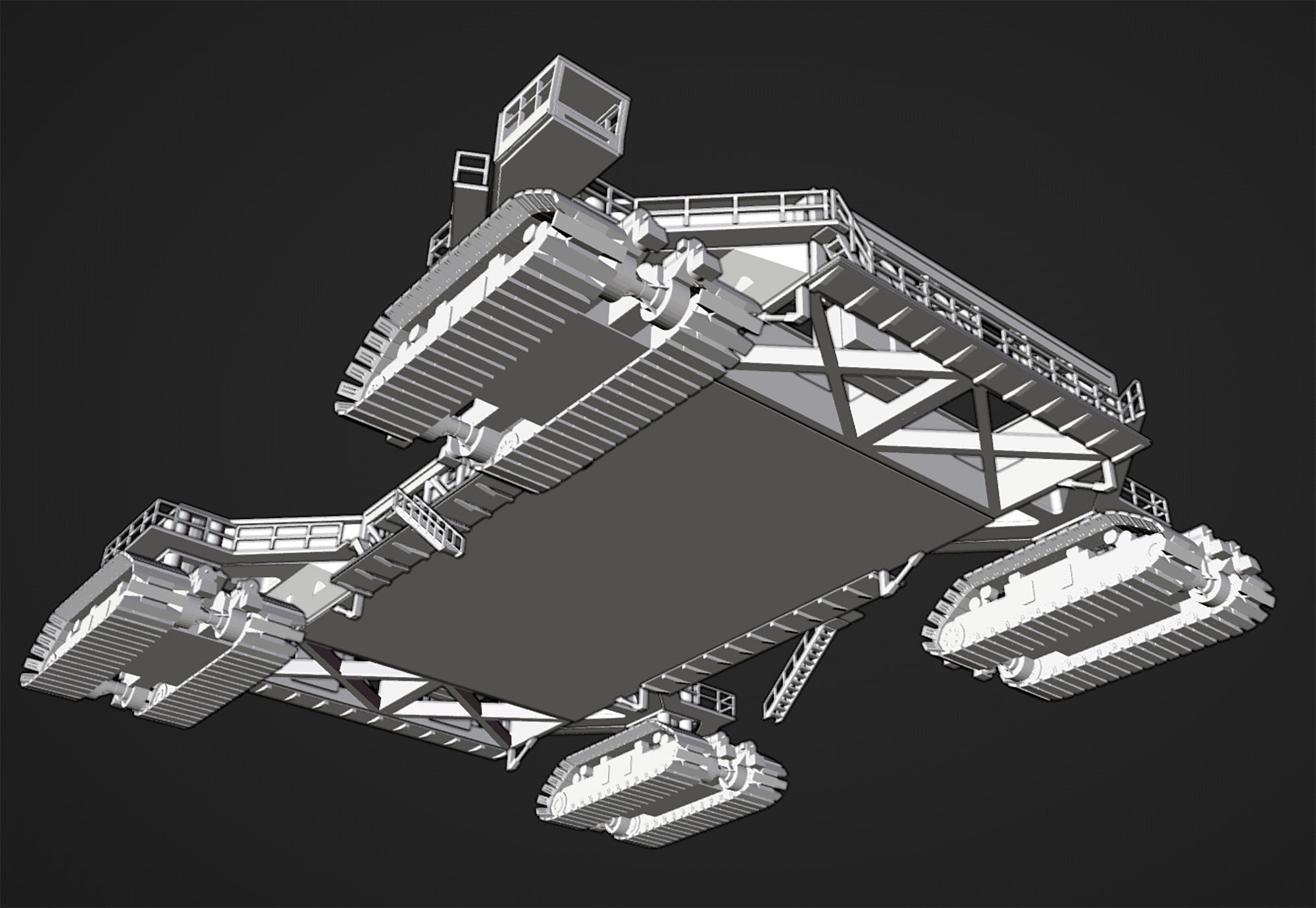 NASA Crawler Transporter Model - 1/144 Scale - Digital STL File Version ...