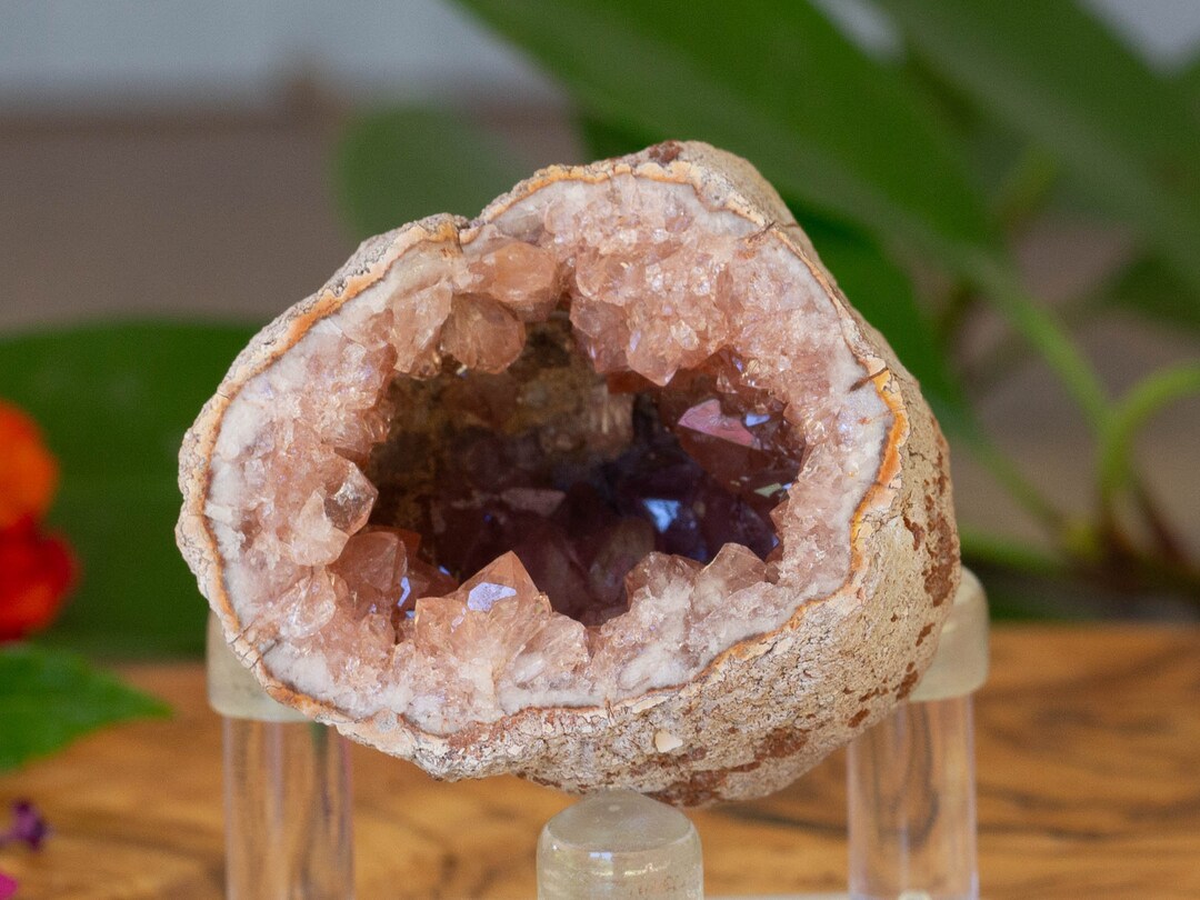 Pink Amethyst Geode | Natural Pink Amethyst Crystal Cluster | High ...